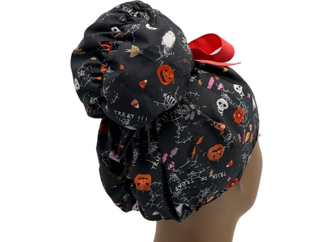 Emma High Bun CATS Scrub Cap, Emma Scrub Cap, Ponytail Scrub Caps ...