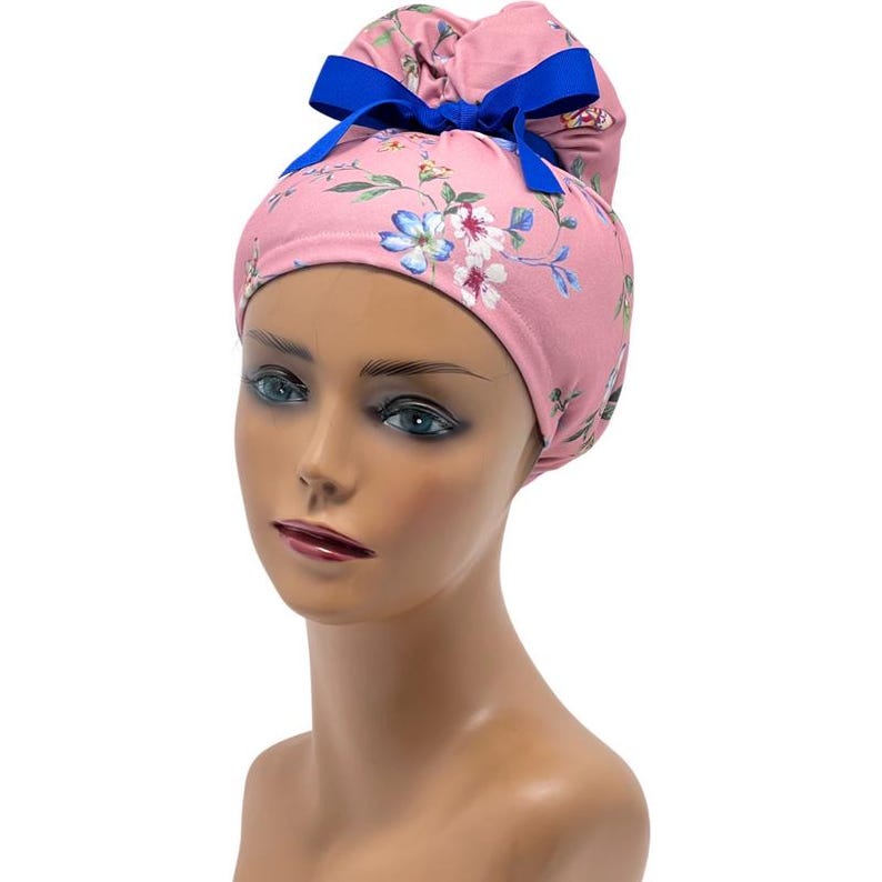 STRETCH High Bun Scrub Cap,emma High Bun for Women, Ponytail Scrub Hat ...