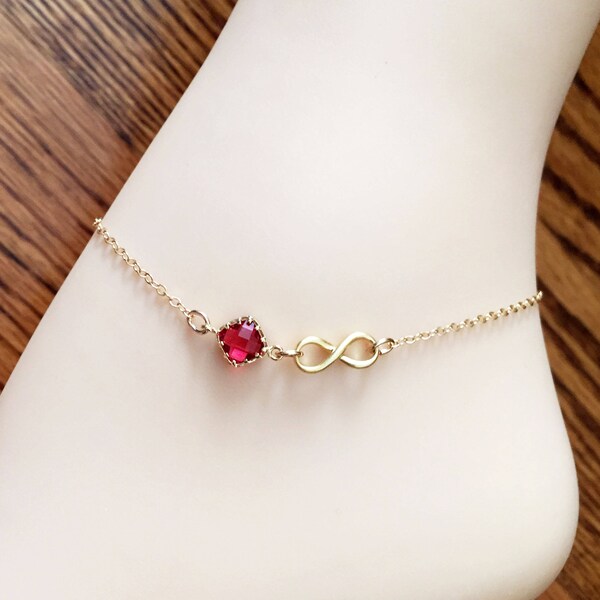 Stone Anklet - Etsy