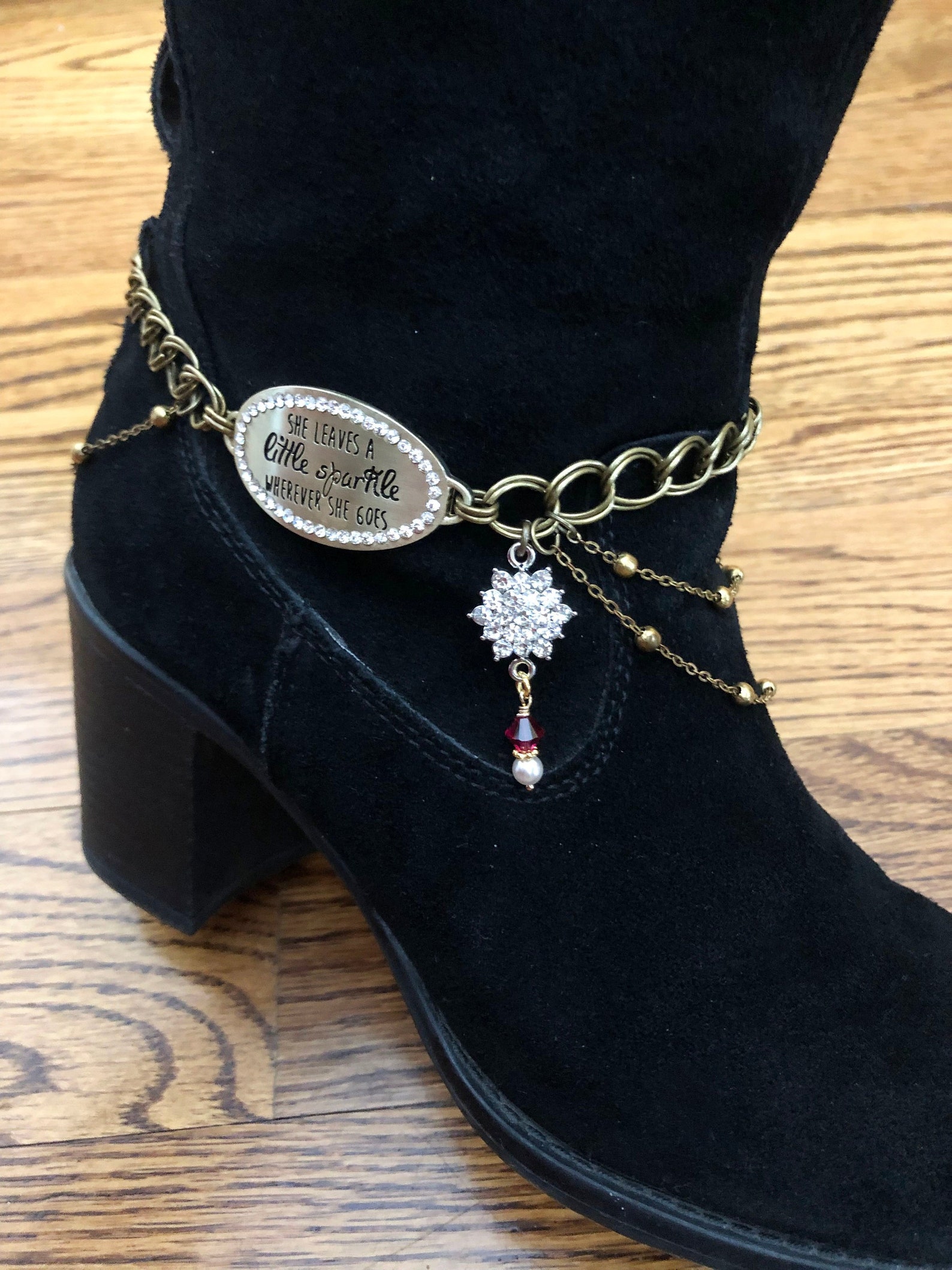 Boot Bling Swarovski Pearl Boot Bracelet Boot Jewelry Boot Anklet Boot ...