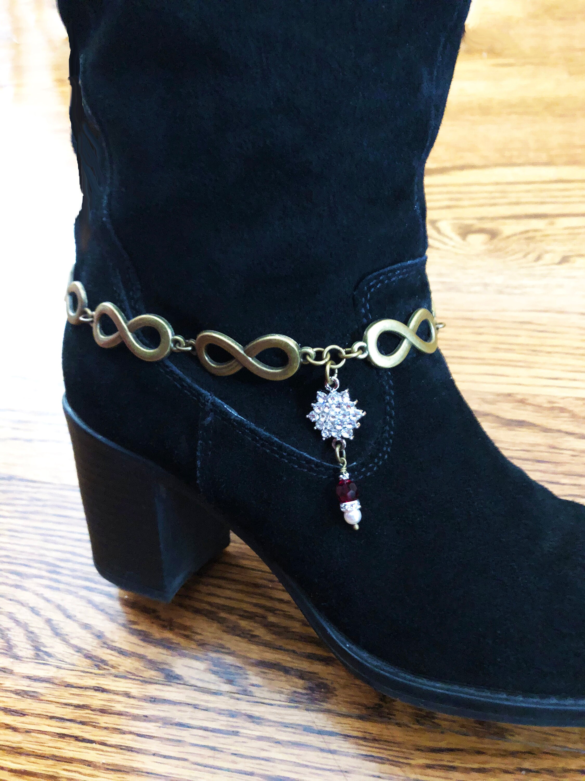 Infinity Boot Jewelry - Bronze Boot Chains - Boot Bling - Swarovski ...
