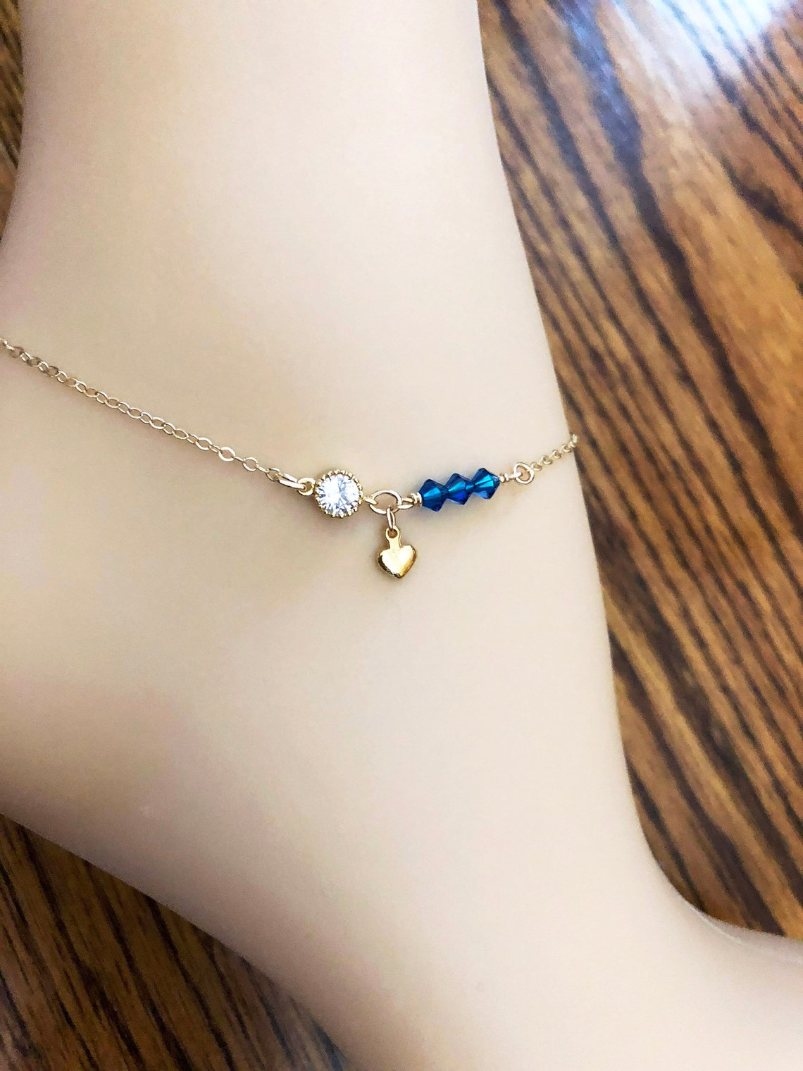 Something Blue Anklet Bridal Anklet Swarovski Anklet | Etsy