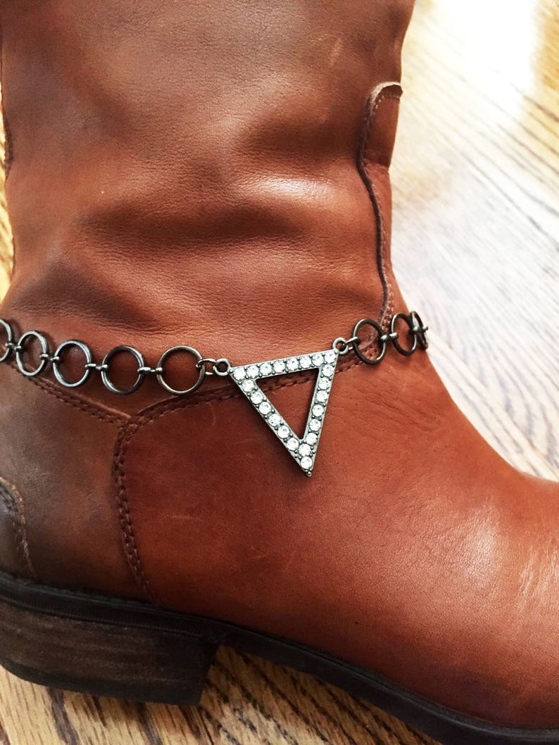 Triangle Boot Jewelry Geometric Boot Bling CZ Boot Anklet - Etsy