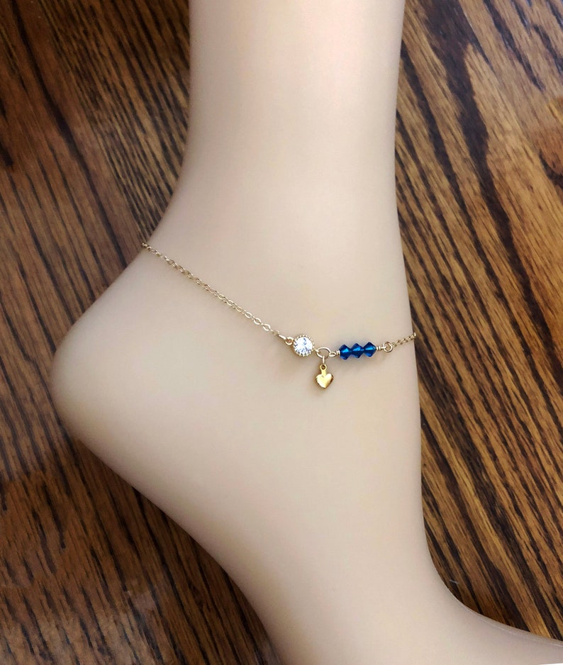 Something Blue Anklet Bridal Anklet Swarovski Anklet | Etsy