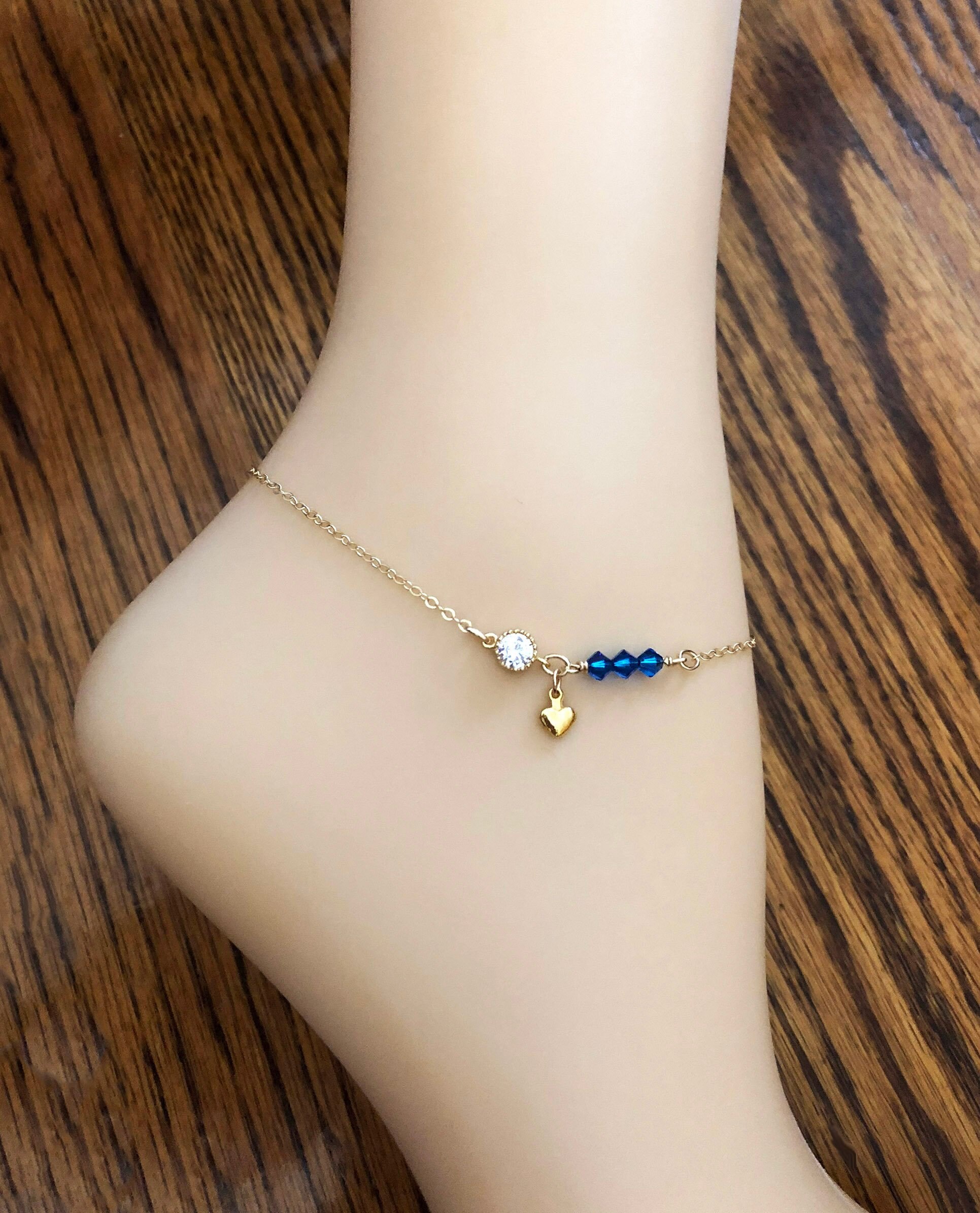 Something Blue Anklet Bridal Anklet Swarovski Anklet | Etsy