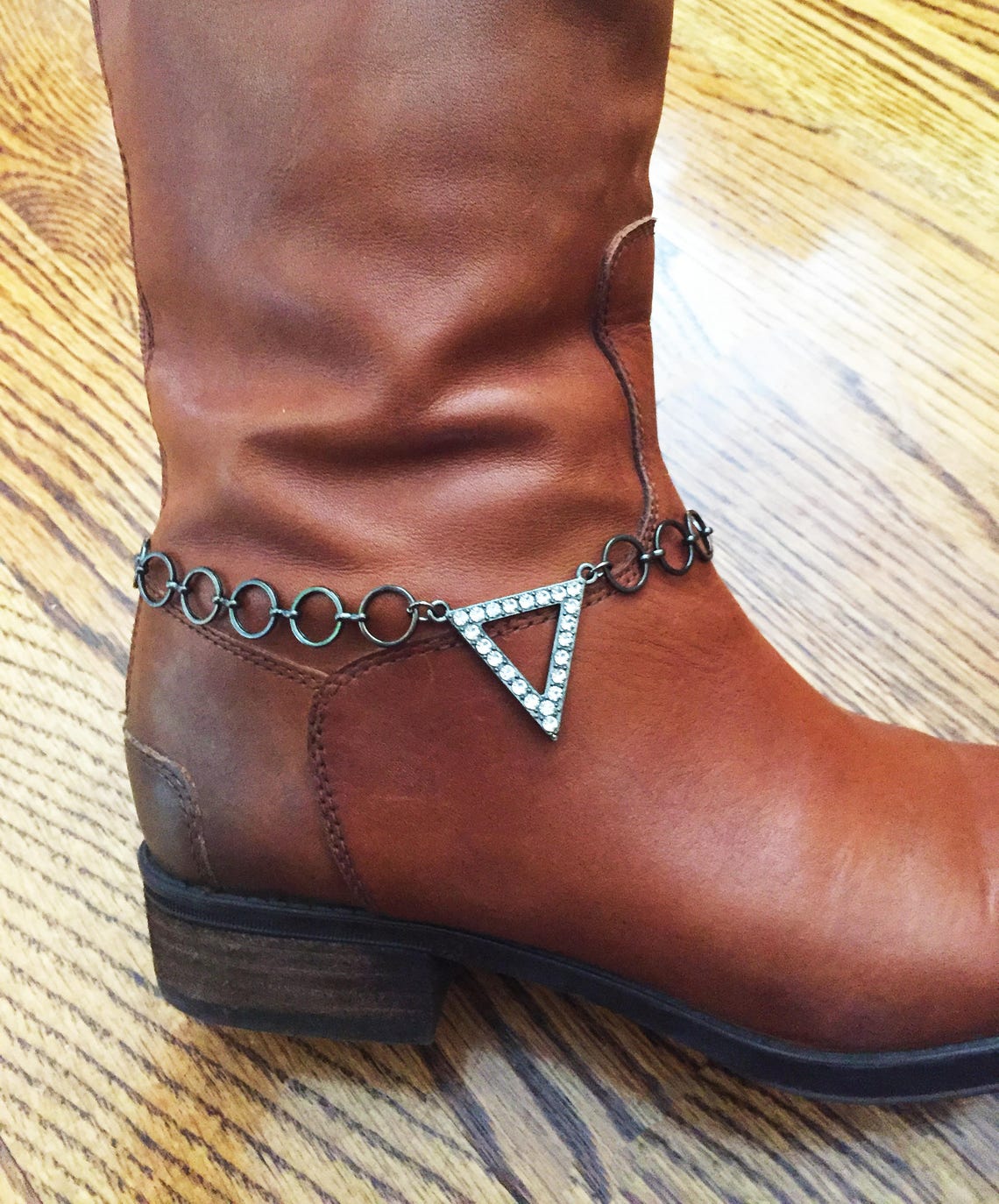 Triangle Boot Jewelry Geometric Boot Bling CZ Boot Anklet - Etsy
