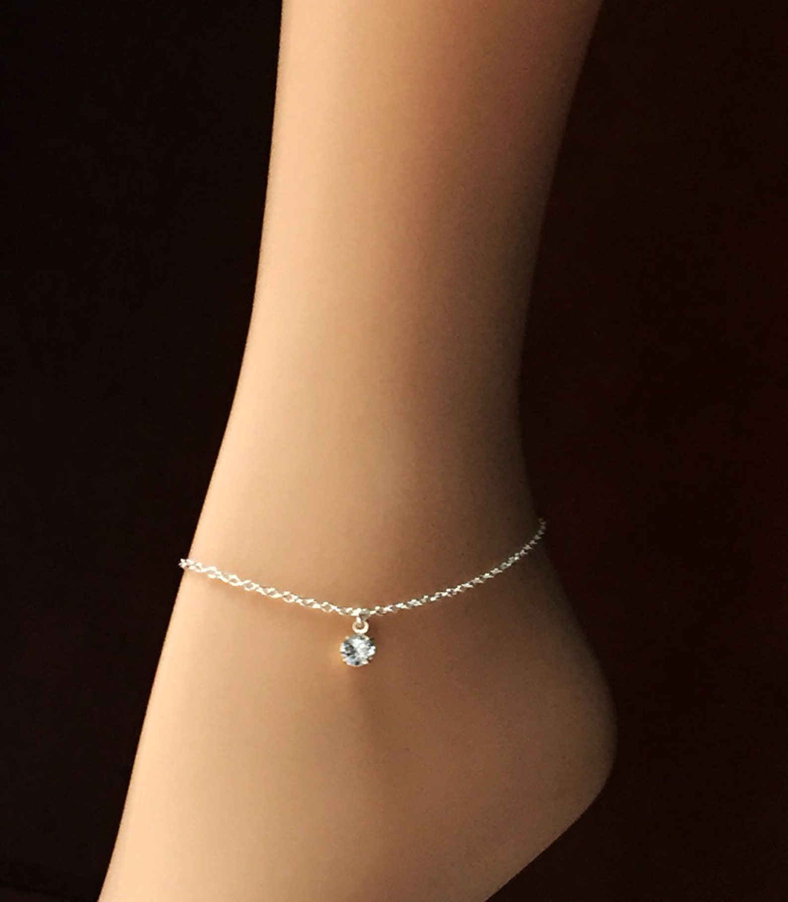 Swarovski Crystal Drop Anklet Ankle Bracelet Swarovski - Etsy