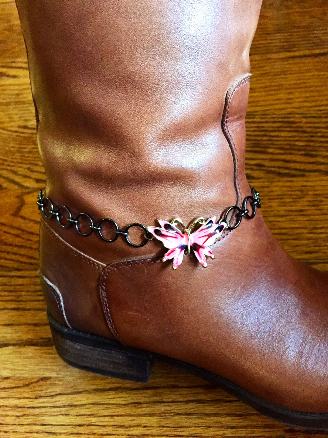 Butterfly Boot Jewelry - Pink Butterfly Boot Bracelet - Boot Bling ...