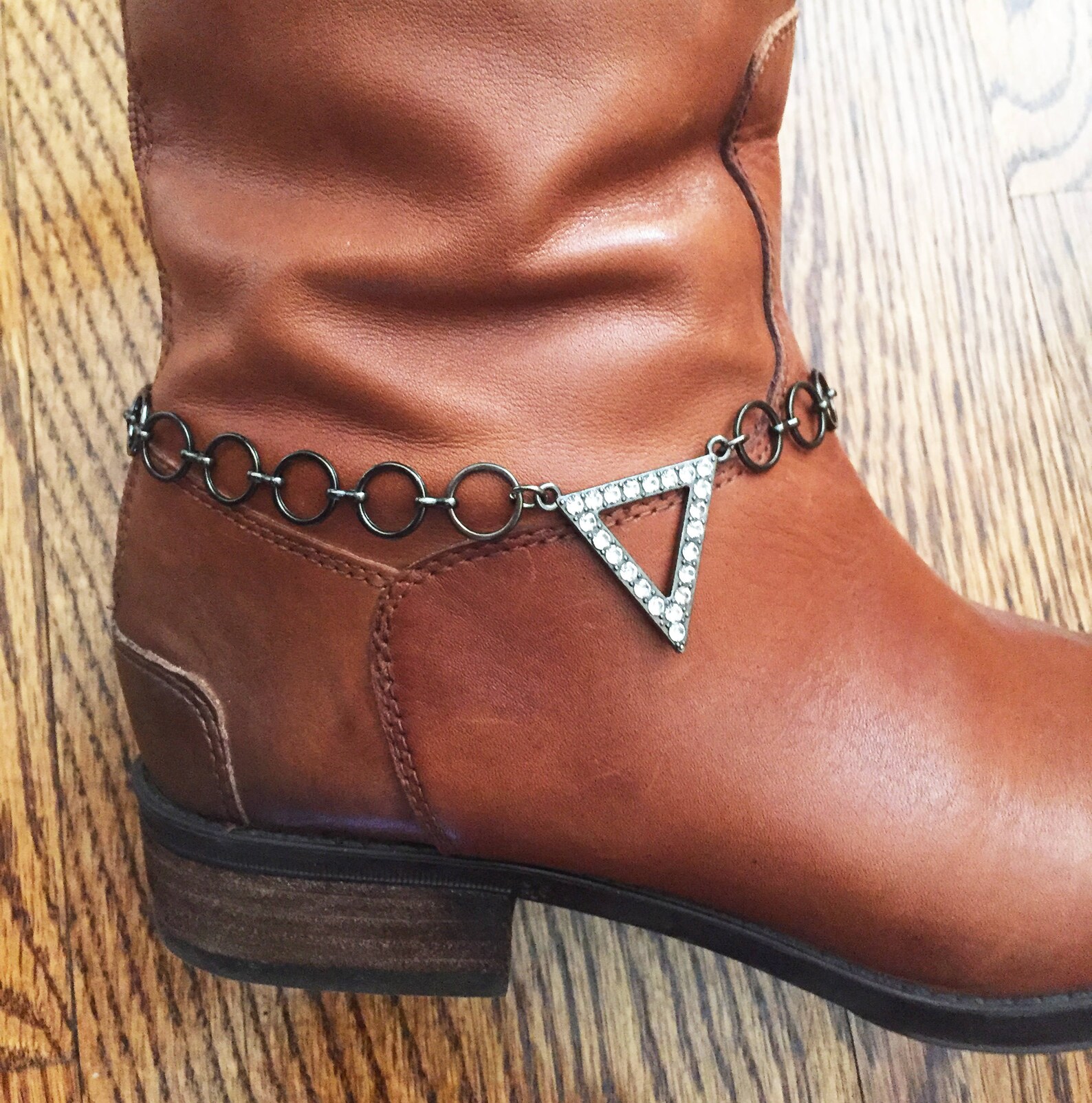 Triangle Boot Jewelry Geometric Boot Bling CZ Boot Anklet - Etsy