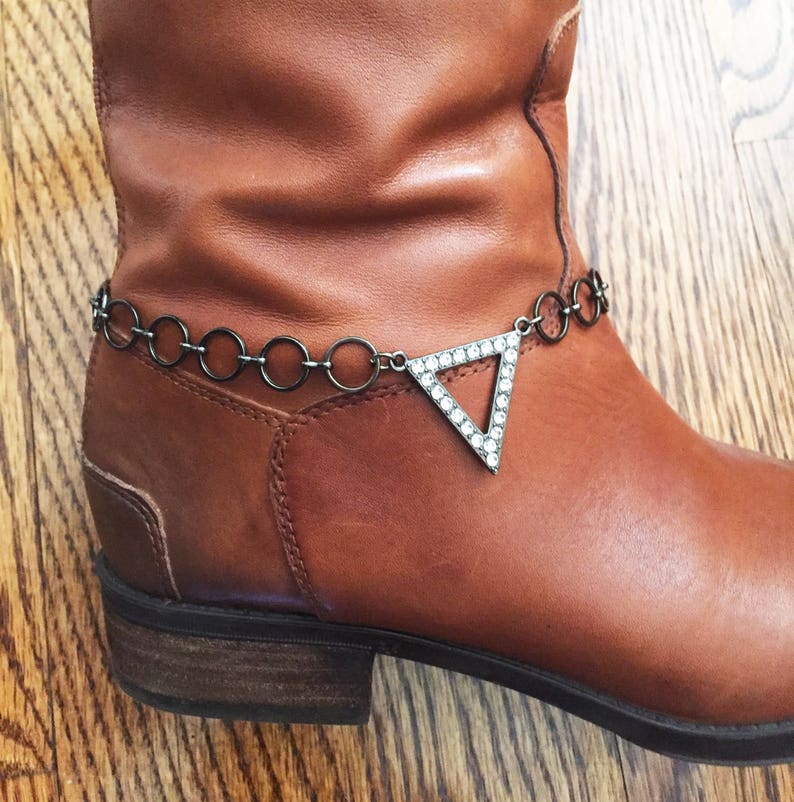 Triangle Boot Jewelry Geometric Boot Bling CZ Boot Anklet - Etsy