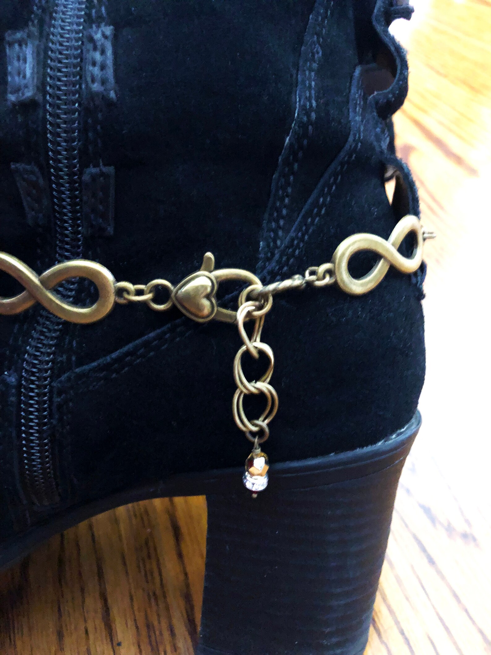 Infinity Boot Jewelry - Bronze Boot Chains - Boot Bling - Swarovski ...