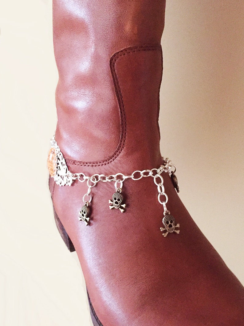 Halloween Boot Bracelet Skull Boot Anklet Halloween Jewelry - Etsy