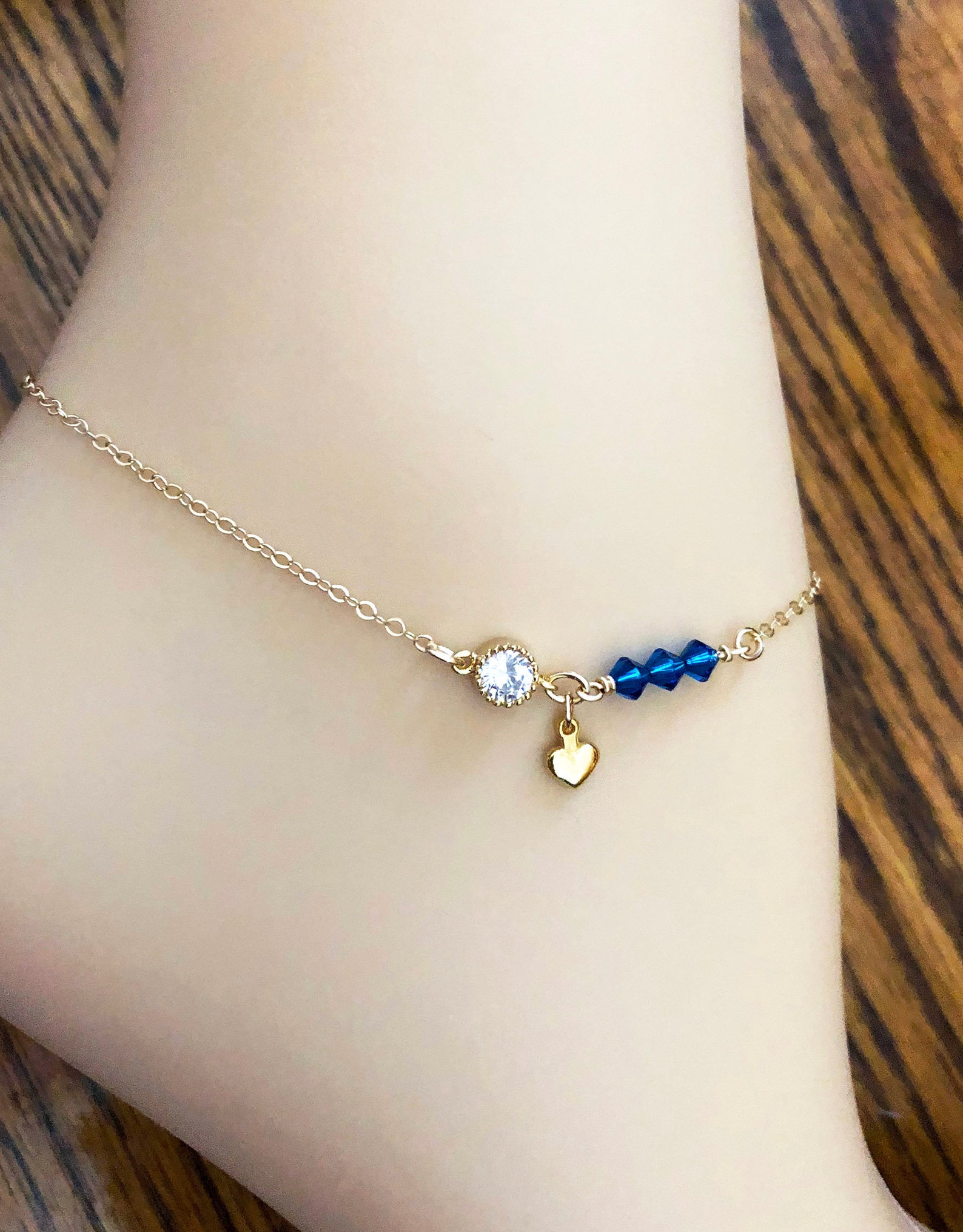 Something Blue Anklet Bridal Anklet Swarovski Anklet | Etsy