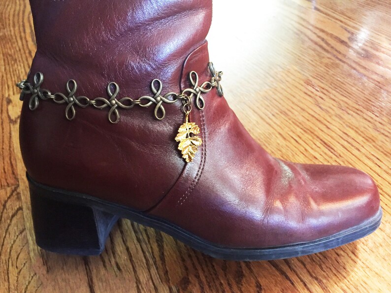 Gold Leaf Boot Jewelry Personalized Swarovski Boot Bracelet | Etsy