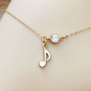 Music Anklet - CZ Ankle Bracelet - Gold Filled Chain - Sparkly Music ...