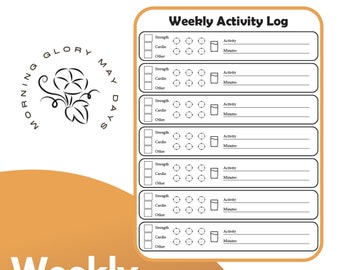 Activity Tracker Printable PDF, Keep Track of Activities, Track ...