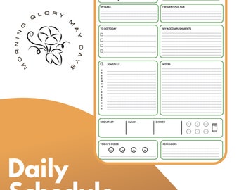 Pink Daily Schedule Printable PDF - Etsy