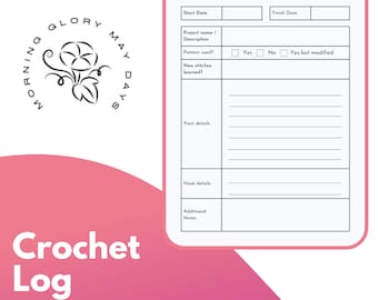 Crochet Log Book - Etsy