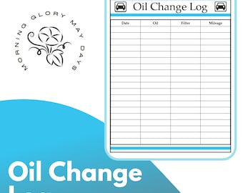 Oil Change Log | Etsy