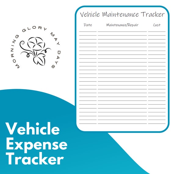 Printable Vehicle Expense Tracker - Etsy