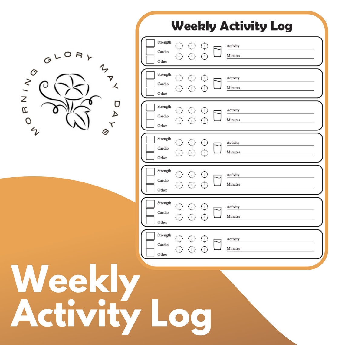 Printable Weekly Activity Log - Etsy