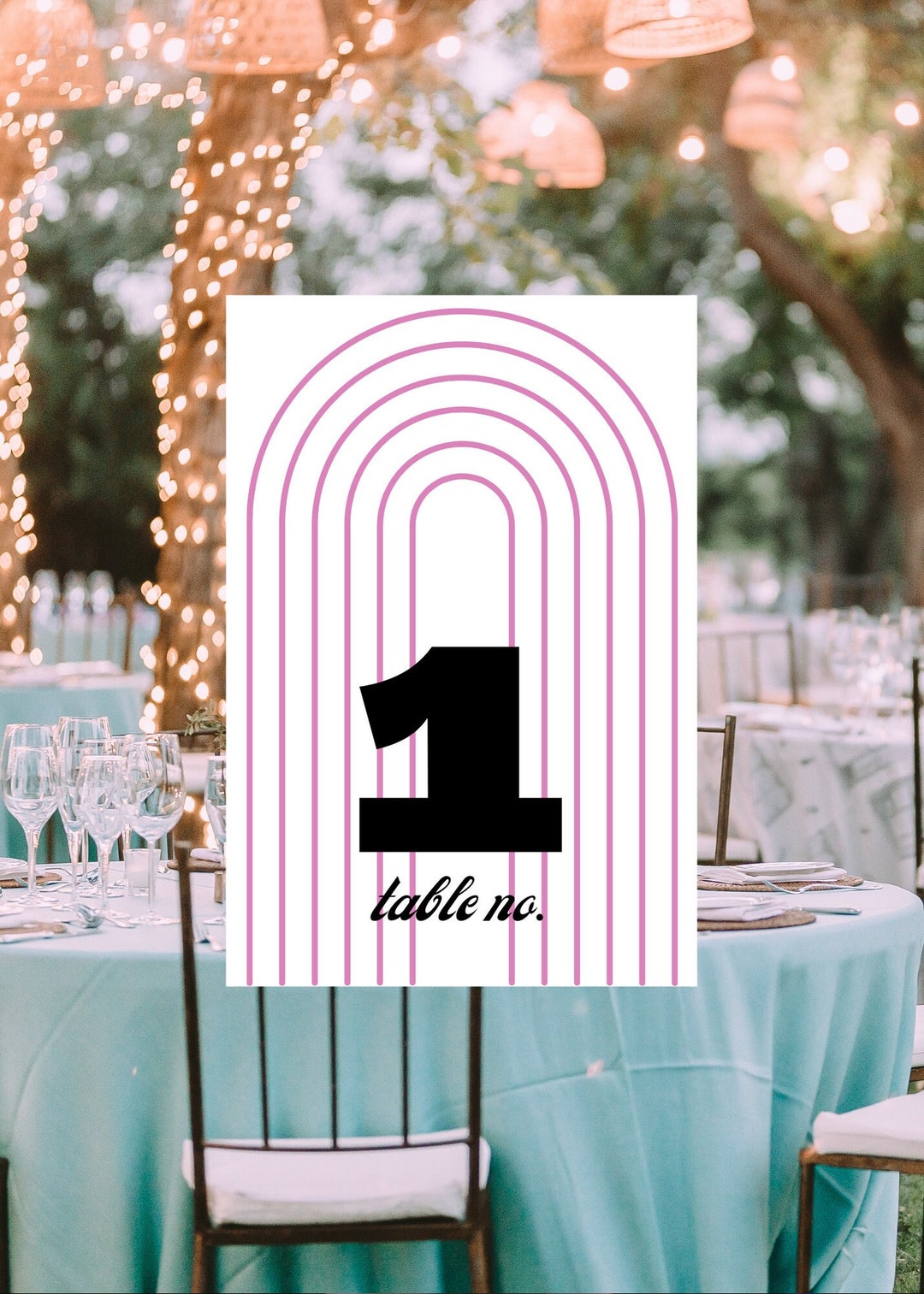Table Numbers Printable retro/modern for Weddings or Parties - Etsy