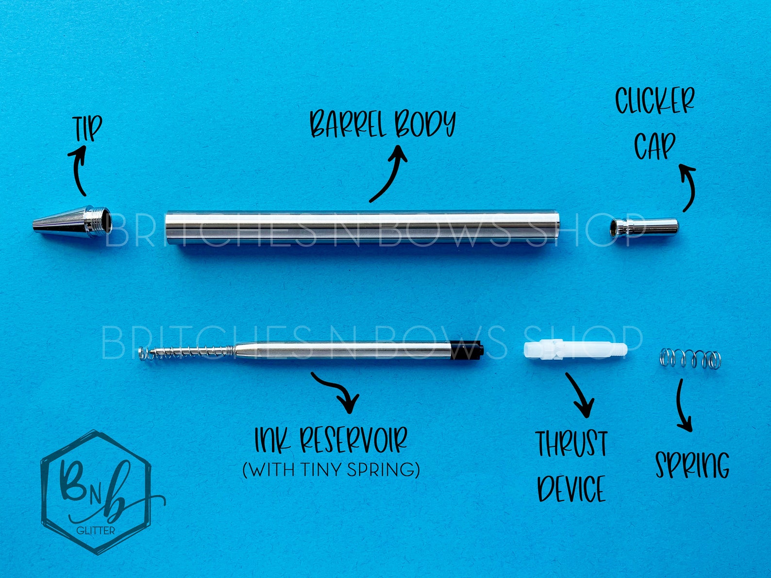 Stainless Steel Ballpoint Pen Pack Create Your Own Pens - Etsy