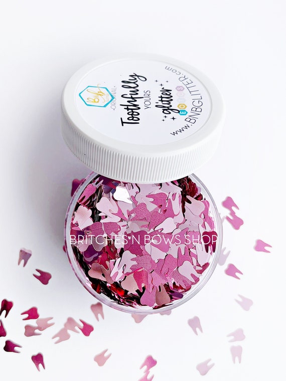 Toothfully Yours Original Tooth Glitter Shape 1oz Jar | Etsy