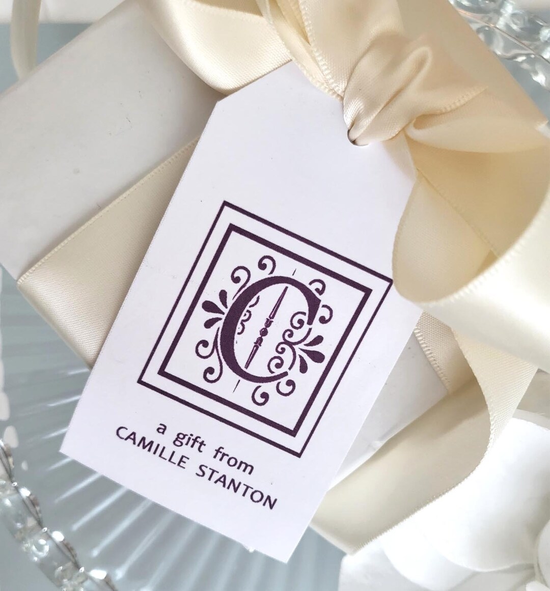 Monogram Tags Gift Cards Custom Gift Tags Monogram Personalized ...