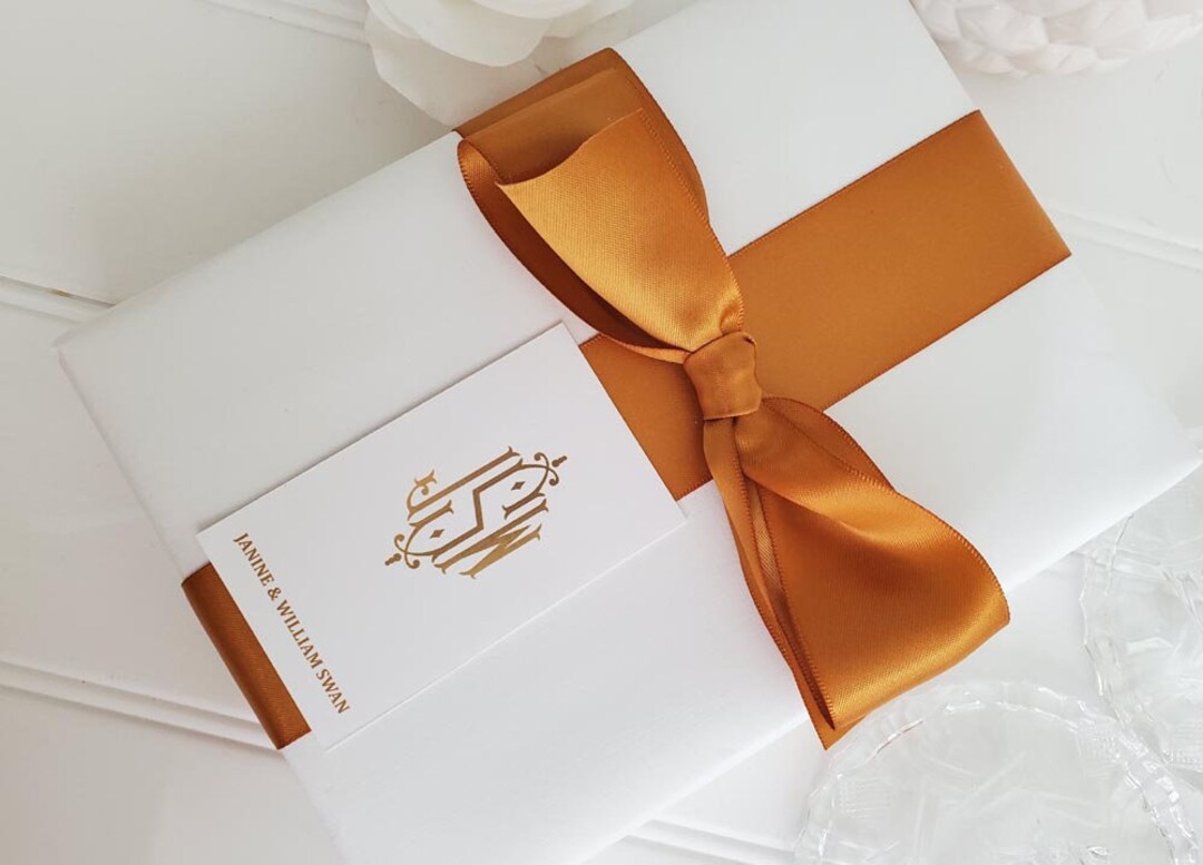 Gold Monogram Gift Tags Elegant Gift Tags Enclosure Cards Personalized ...