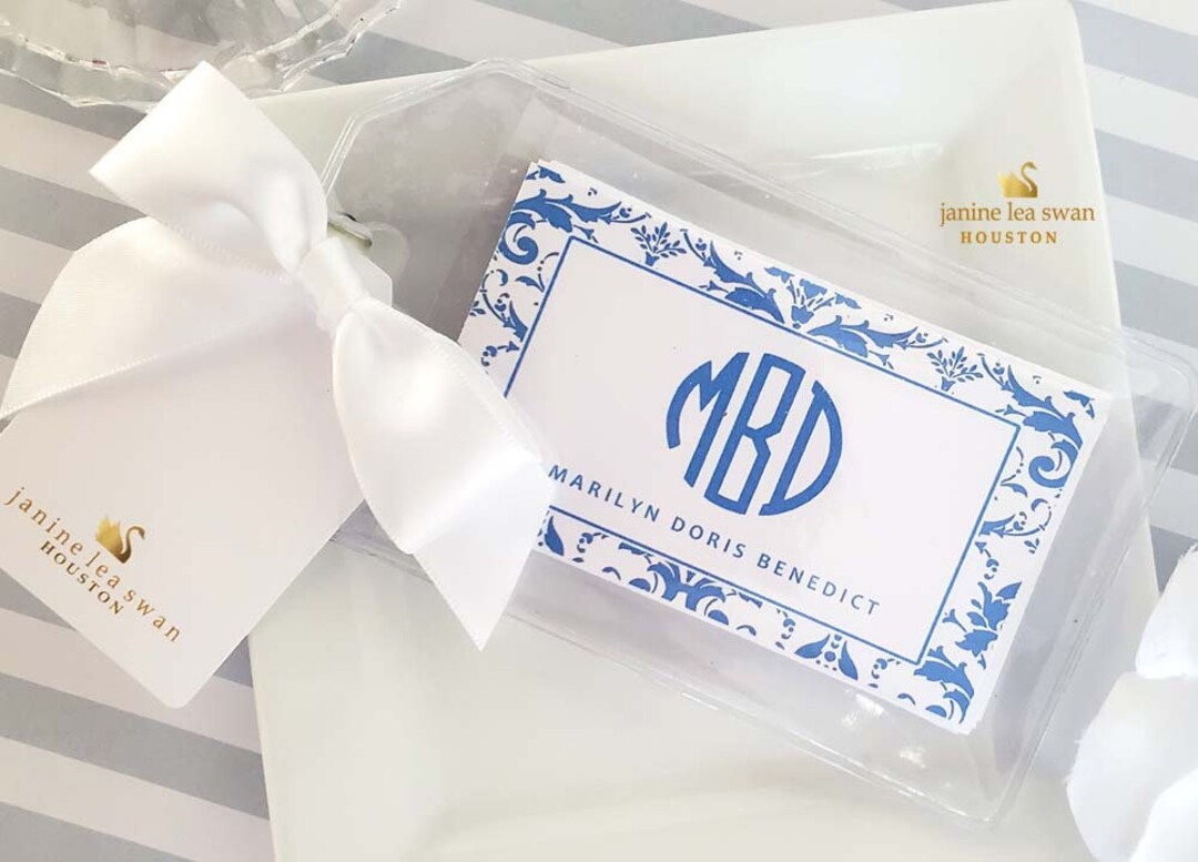 Monogram Gift Cards Damask Enclosure Cards Elegant Enclosues ...