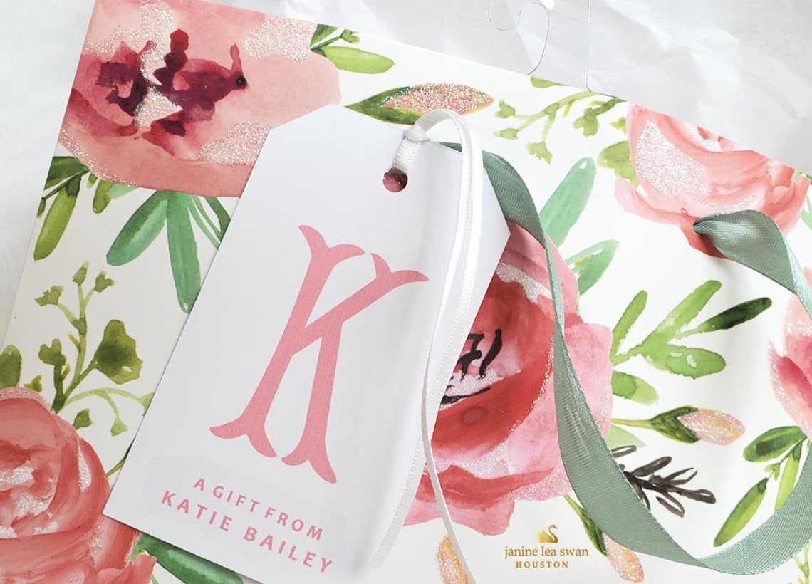 Monogram Gift Tags Grande Gift Tags Custom Gift Tags Monogram | Etsy