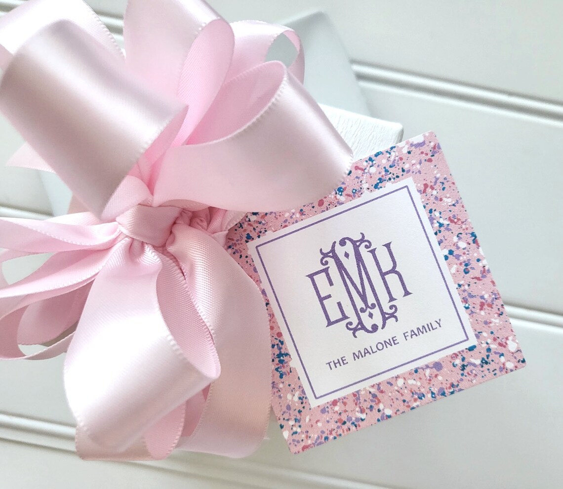 Monogram Gift Tags Couples Gift Tags Birthday Shower Wedding Gift Tags ...