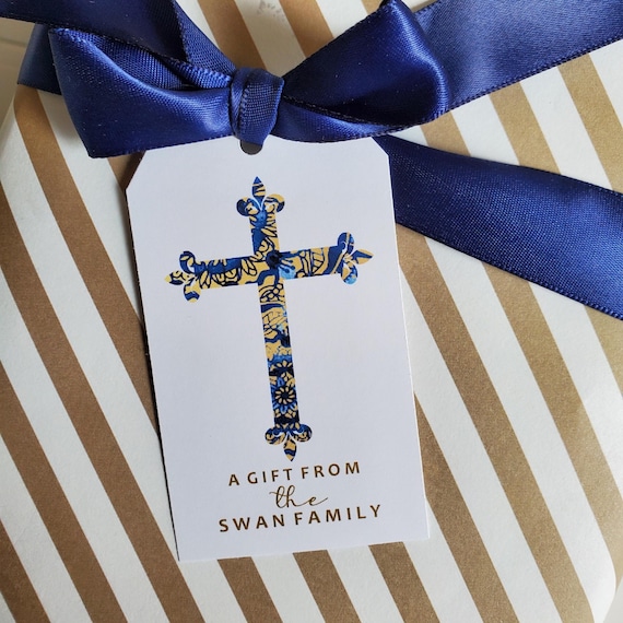 Religious Gift Tags Catholic Custom Gift Tags Christian Cross | Etsy