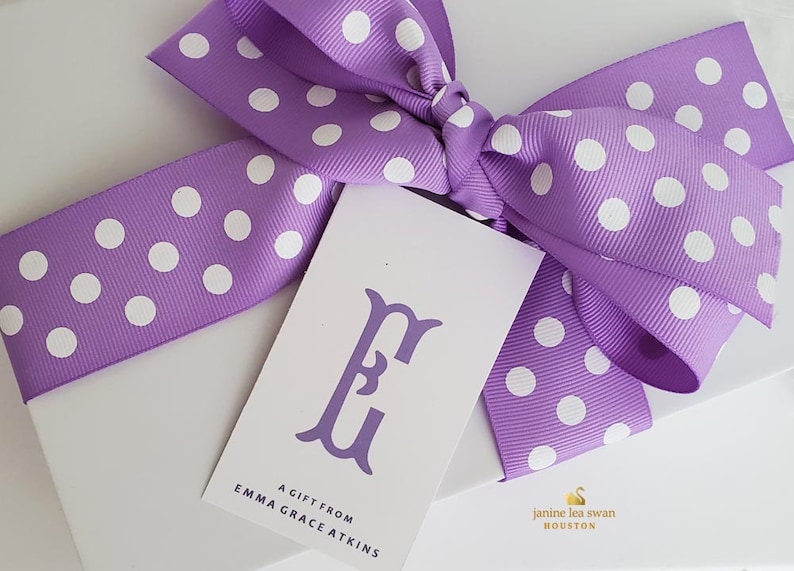 Girls Monogram Tags Gift Cards Custom Gift Tags Monogram - Etsy