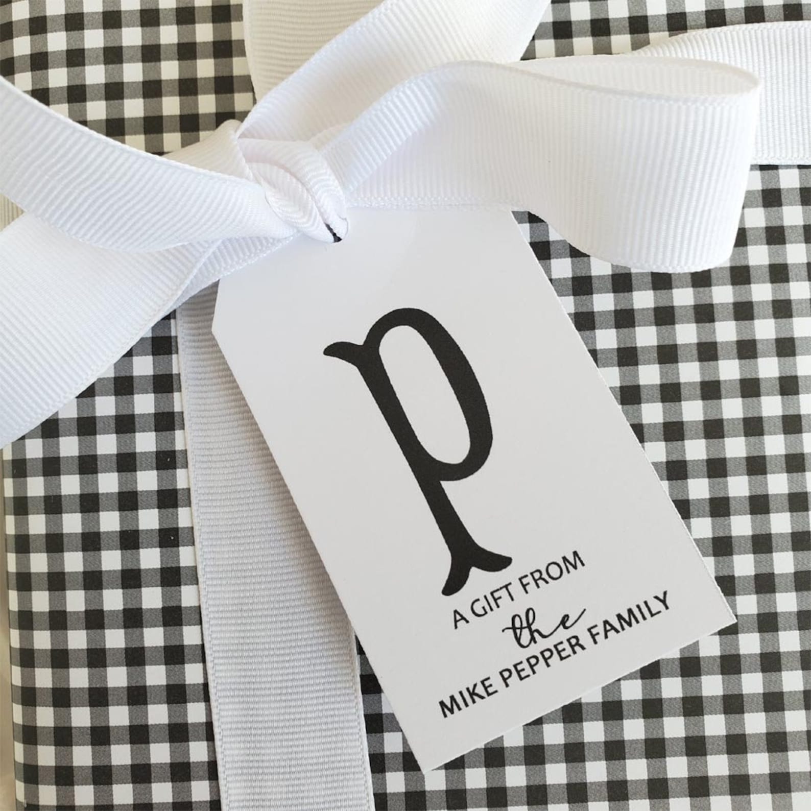 Monogram Gift Tags Hang Tags Custom Gift Tags Monogram Personalized ...