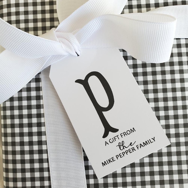 Monogram Gift Tags Hang Tags Custom Gift Tags Monogram Personalized ...