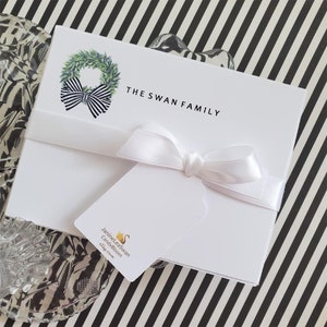 Wreath Note Cards Winter Cards Pack Notes Holiday Card Set Family Gift ...