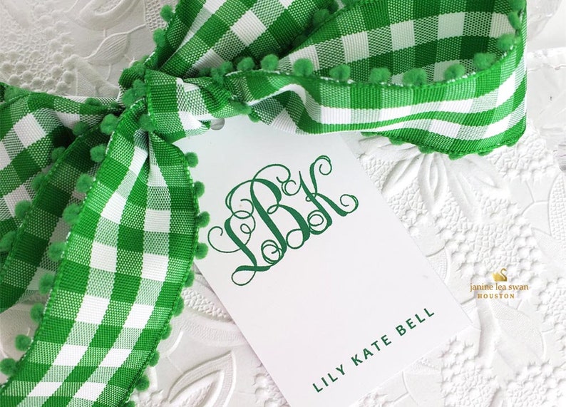 Script Monogram Gift Tags Elegant Script Initials Gift Cards - Etsy