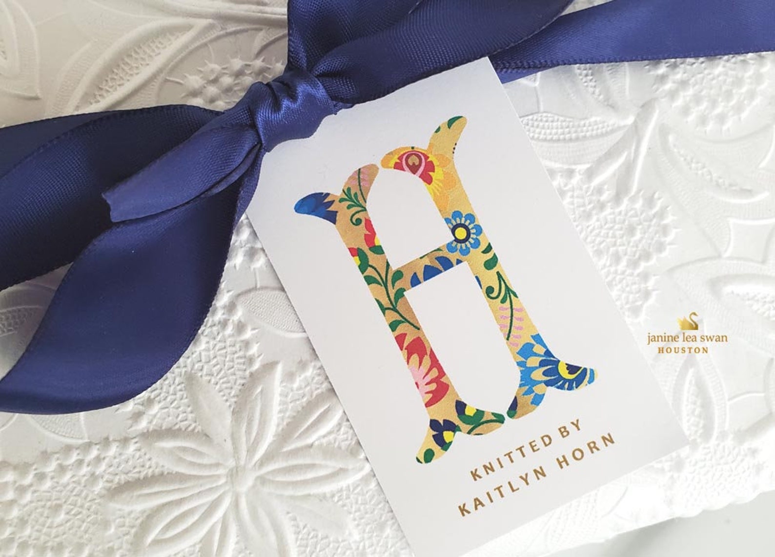 Boho Monogram Initial Gift Cards Elegant Gift Tags Boho Gift ...