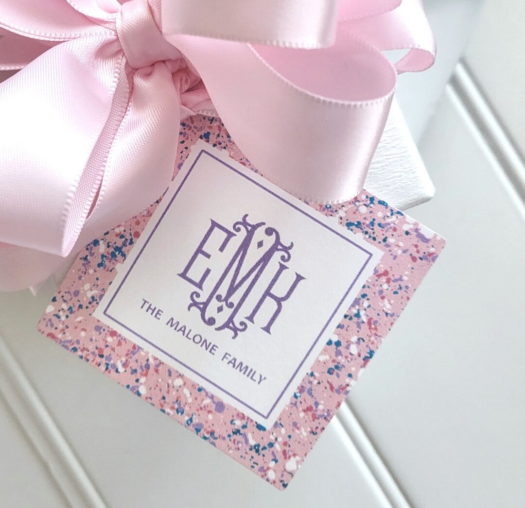 Monogram Gift Tags Couples Gift Tags Birthday Shower Wedding Gift Tags ...