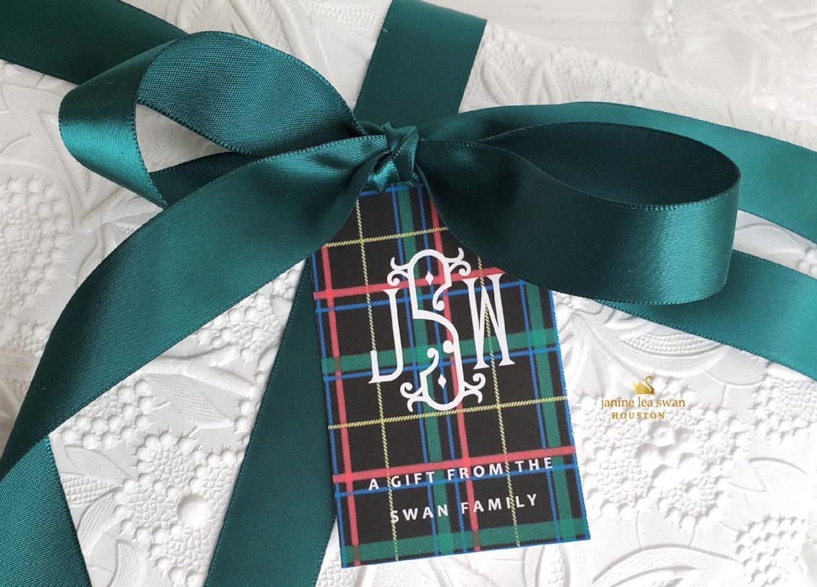 Monogram Gift Tags Tartan Plaid Gift Tags Custom Gift Tag - Etsy