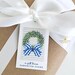 Wreath Gift Tags Monogram Gift Tags Custom Wreath Gifts Family Gift ...