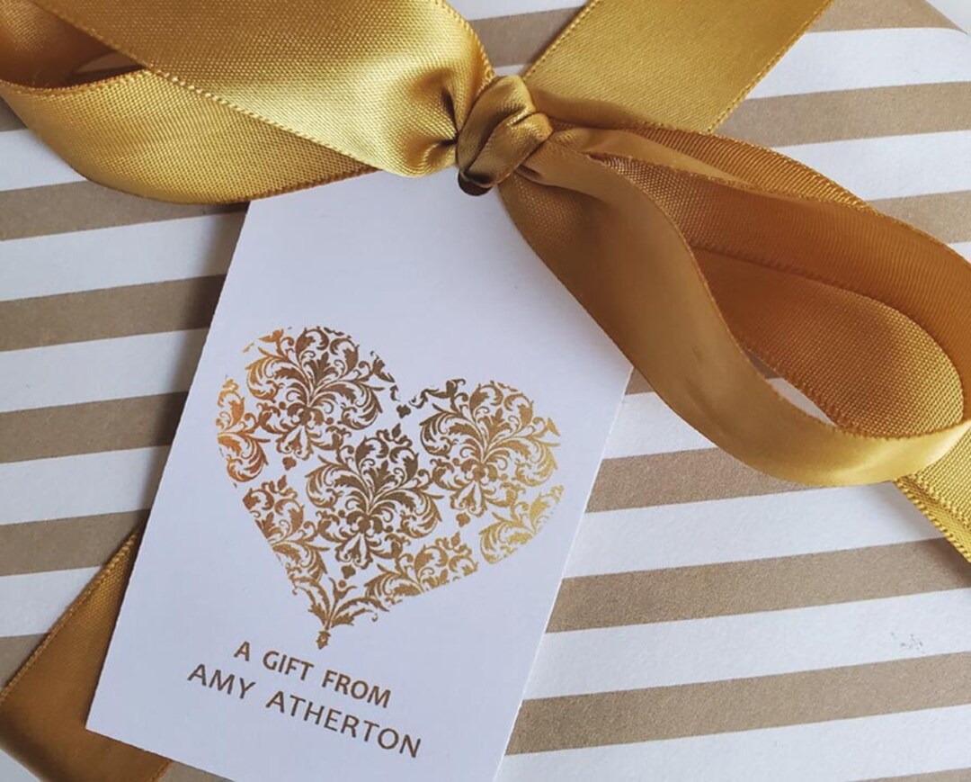 Heart Gift Cards Heart Faux Gold Foil Hang Tags Valentines Gifts ...