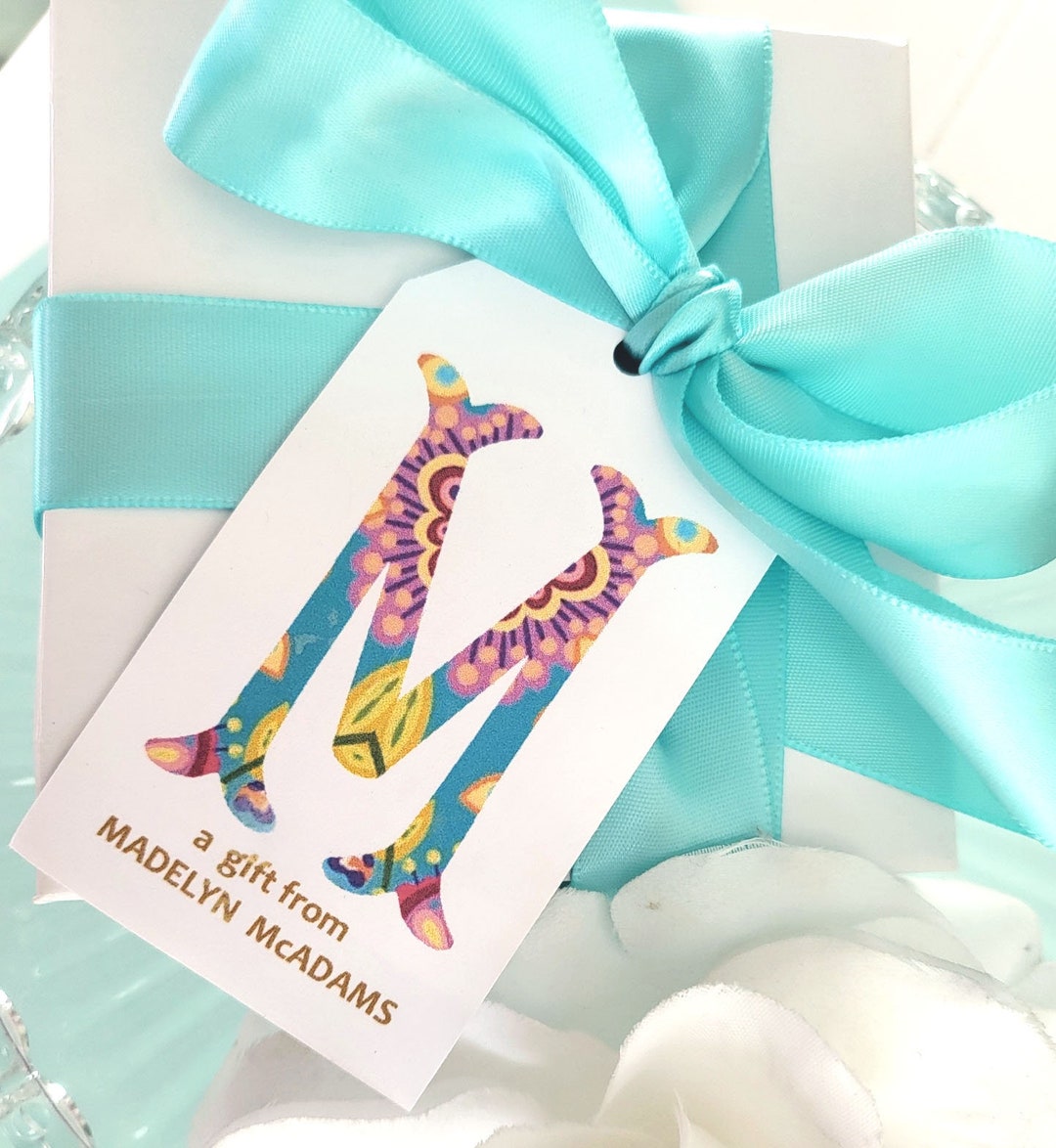 Boho Monogram Initial Gift Cards Elegant Gift Tags Boheme Gift Boho ...