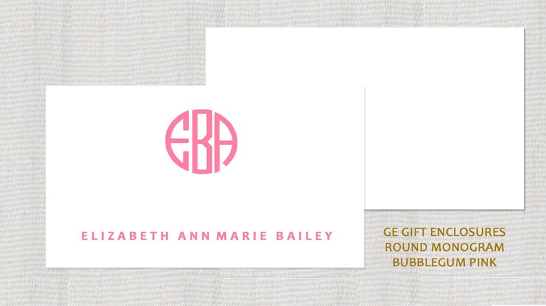 Floral Monogram Note Cards Personalized Monogrammed Notes | Etsy