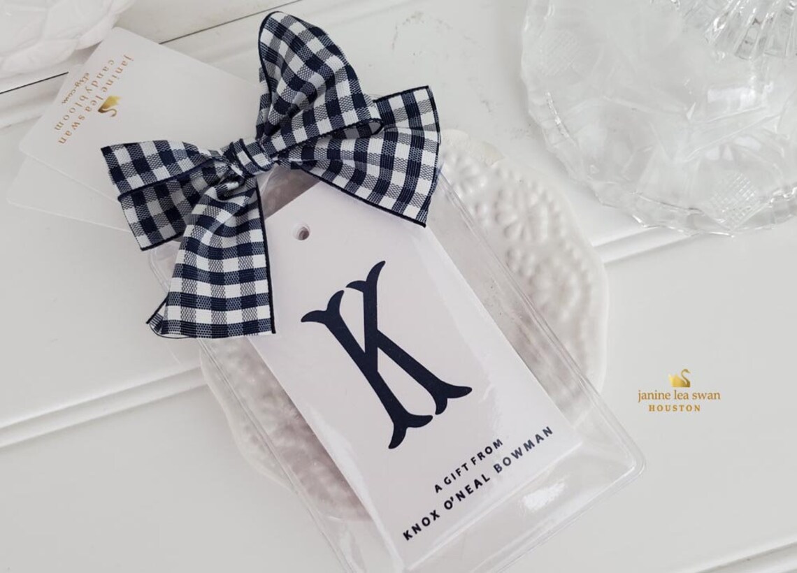 Girls Monogram Tags Gift Cards Custom Gift Tags Monogram - Etsy