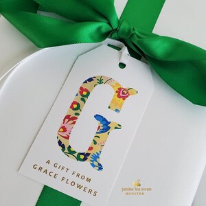 Boho Monogram Initial Gift Cards Elegant Gift Tags Boho Gift ...