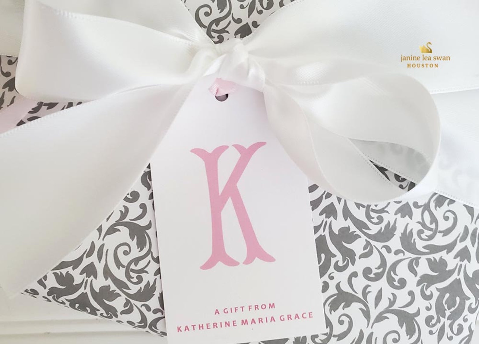 Girls Monogram Tags Gift Cards Custom Gift Tags Monogram - Etsy