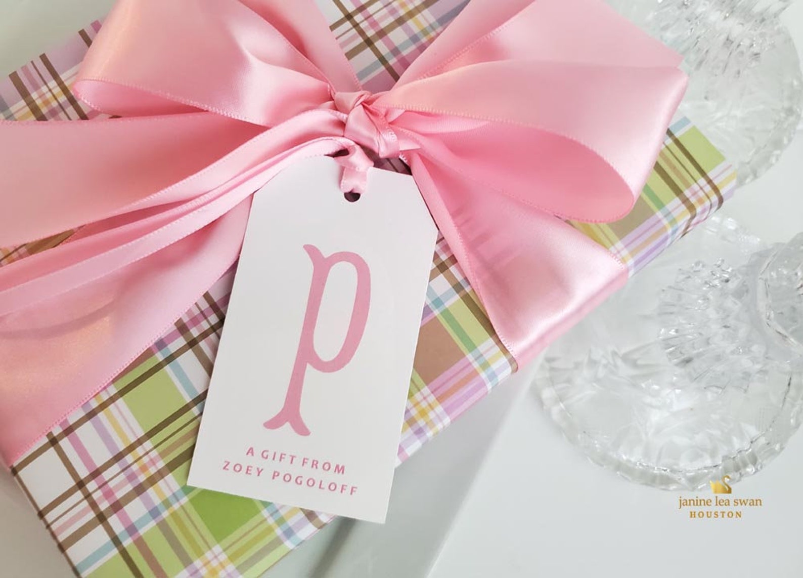 Girls Monogram Tags Gift Cards Custom Gift Tags Monogram | Etsy